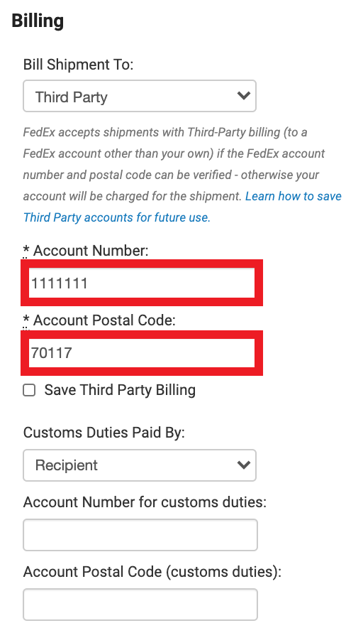 Third-Party Billing for Shipments – ShippingEasy