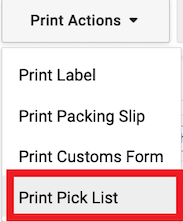 Print Pick Lists | How To – ShippingEasy