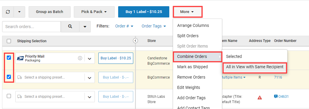 Combine Orders | How To – ShippingEasy