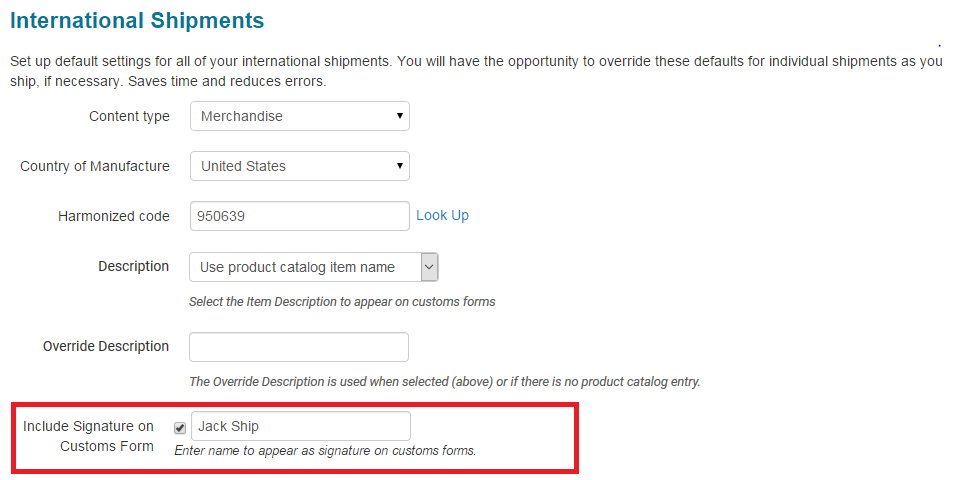 Edit International Shipments Settings Shippingeasy