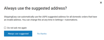 Invalid Addresses - Use Anyway or Auto-Correct | Guide – ShippingEasy